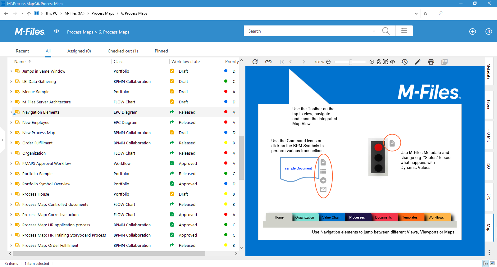 Process Maps for M-Files