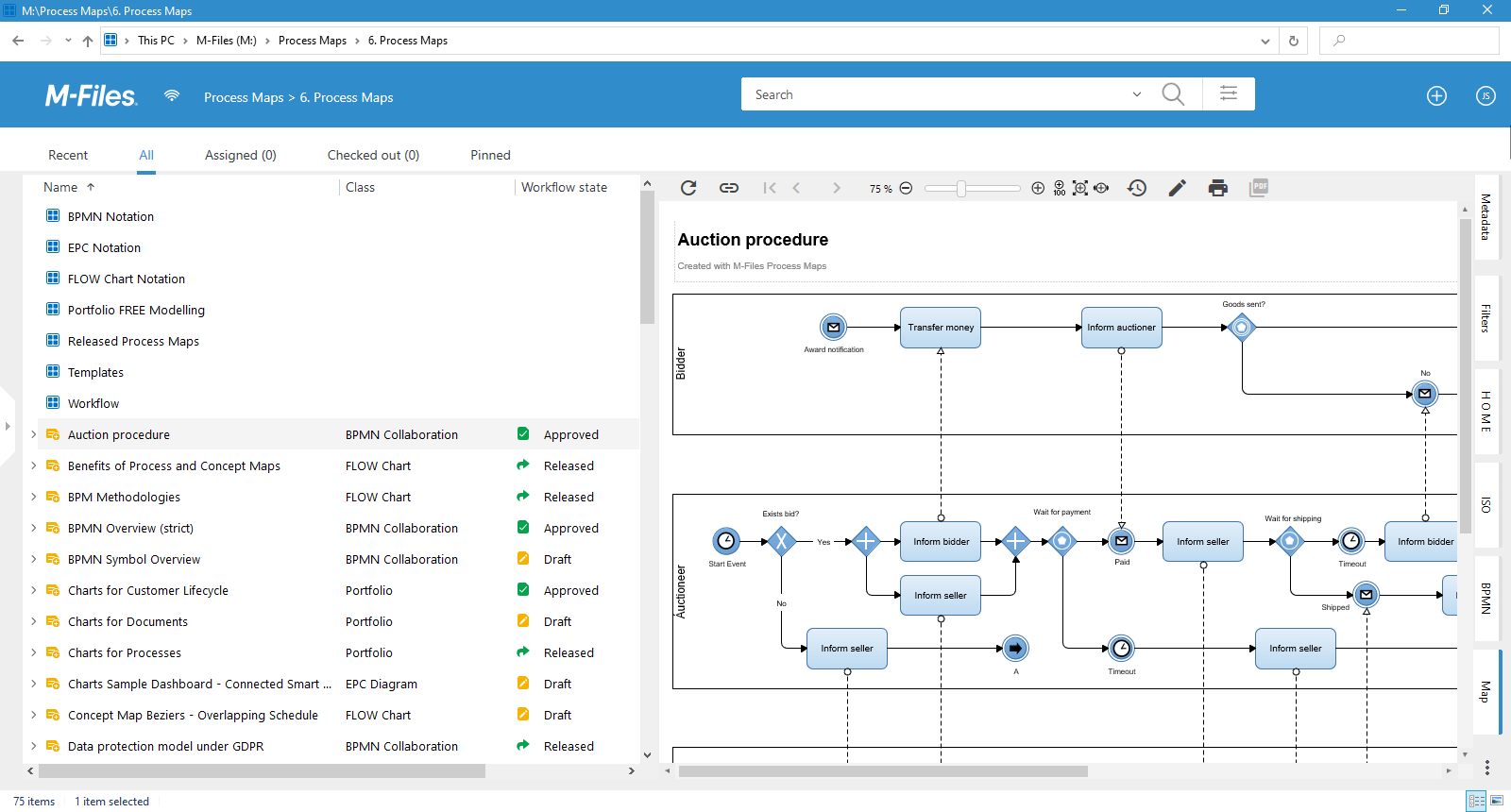 Process Maps for M-Files
