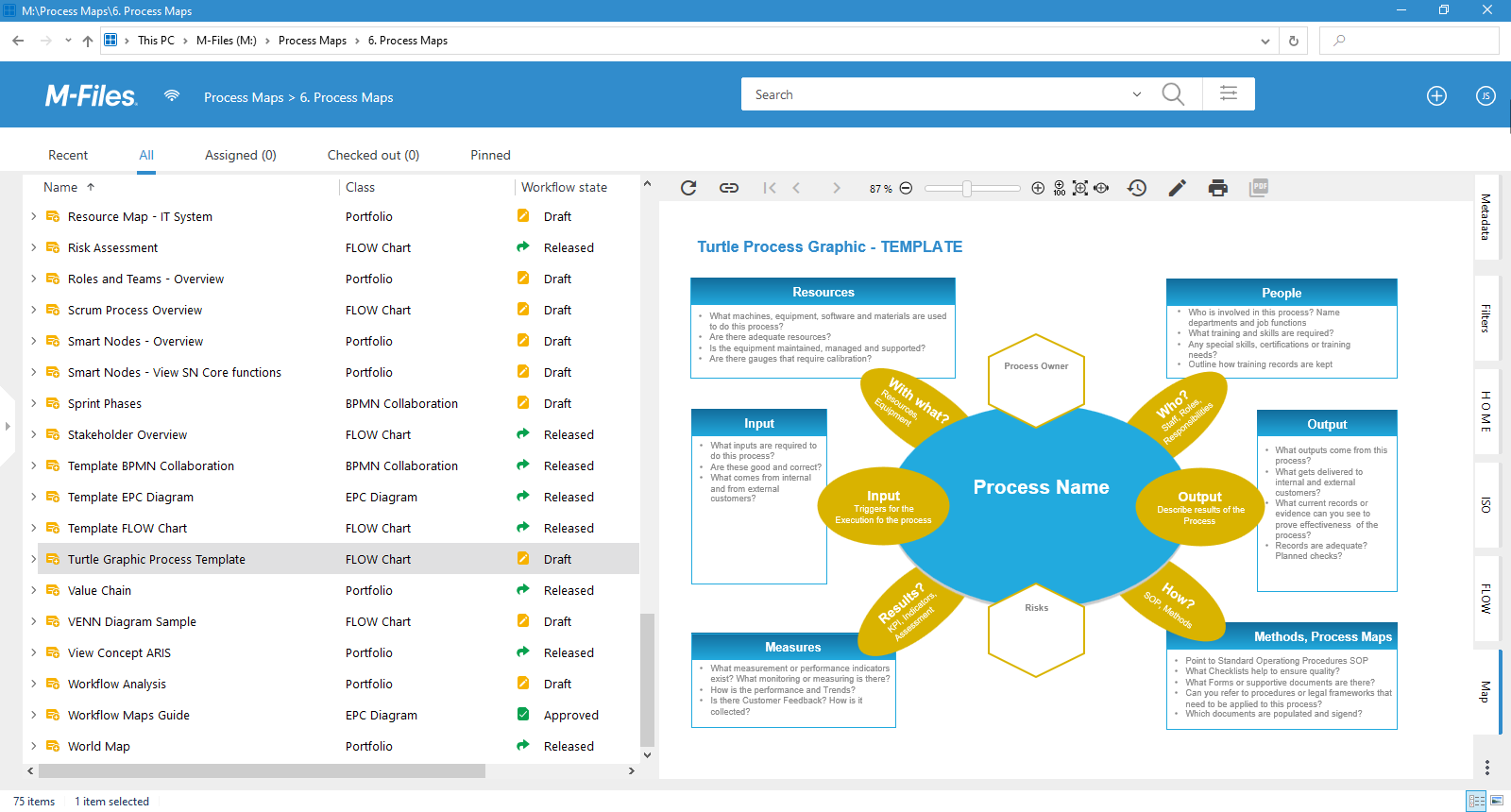 Process Maps for M-Files