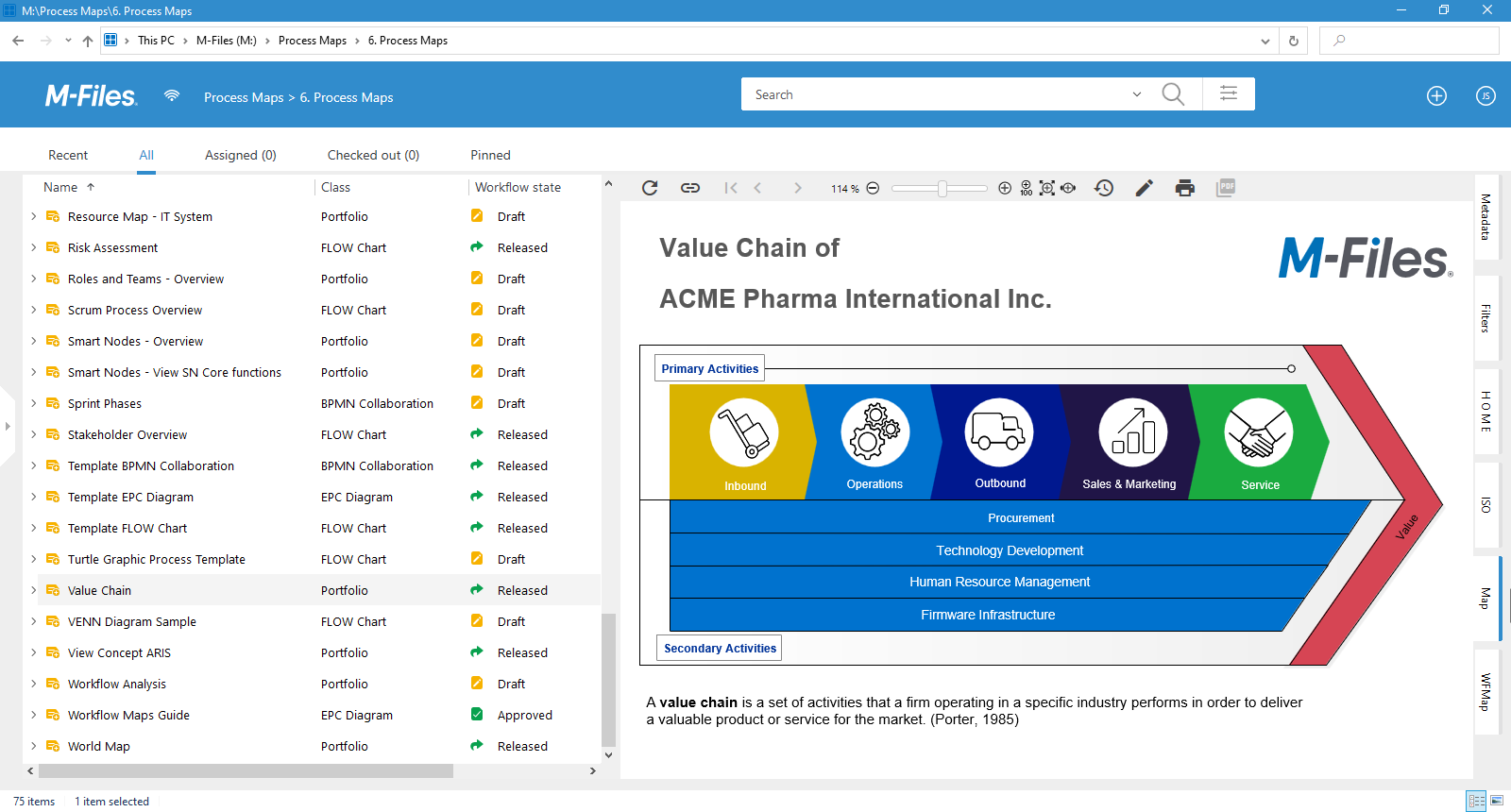 Process Maps for M-Files